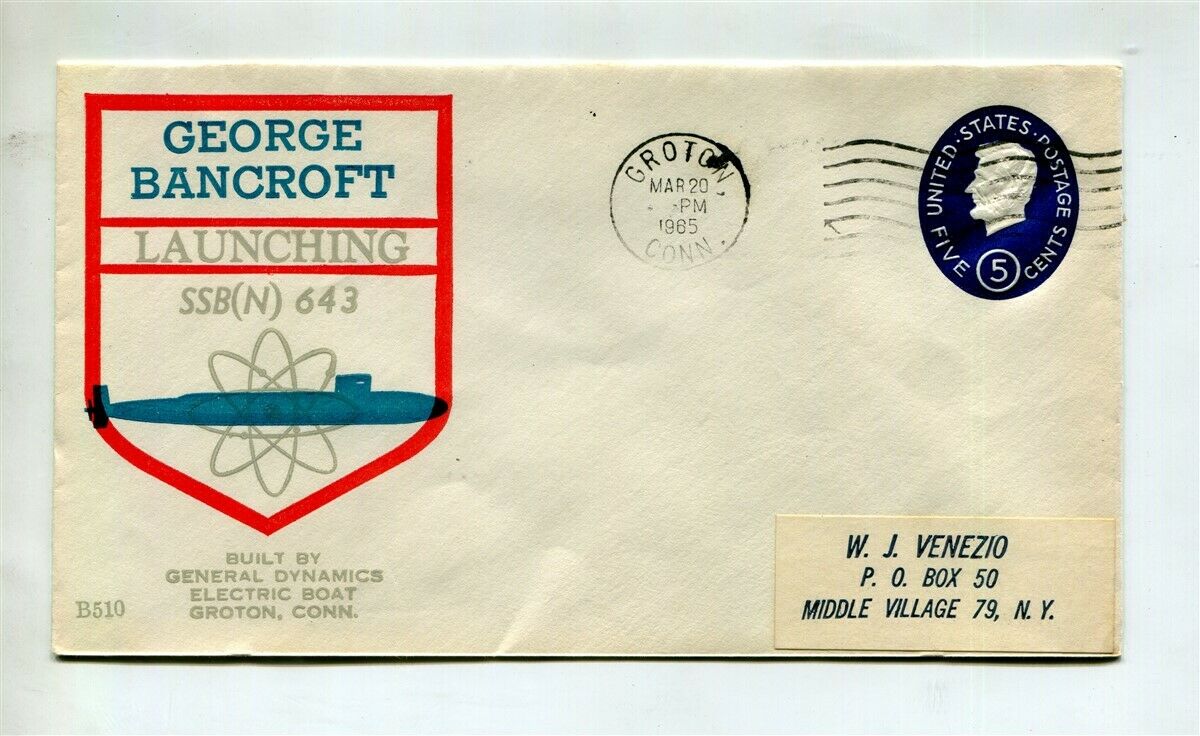 USS GEORGE BANCROFT SSB(N)643 - US Navy Nuclear Submarine Squad / HipStamp