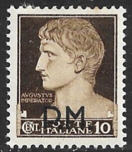 ITALY 1943 10c Augustus Caesar with PM Overprint Military Stamp Sc M2 ...
