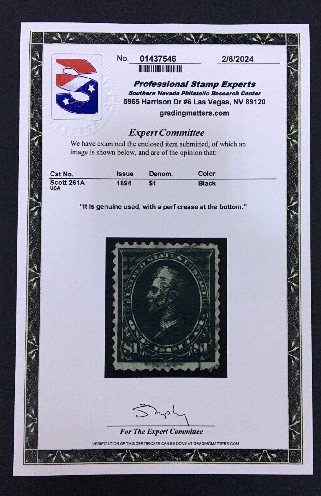 US Stamps #261A Used PSE Cert LOT #86991 | United States, General Issue ...