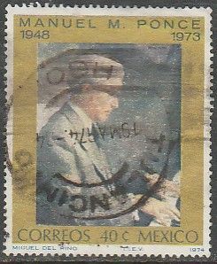 MEXICO 1059, 40¢ Manuel M. Ponce, Composer. Used. VF. (1362) | Central ...