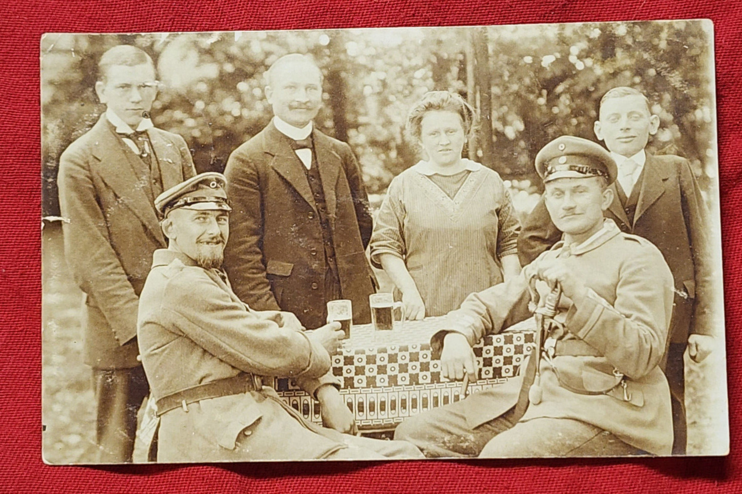 WW1 WWI Imperial German soldiers w family Military feldpopst photo ...