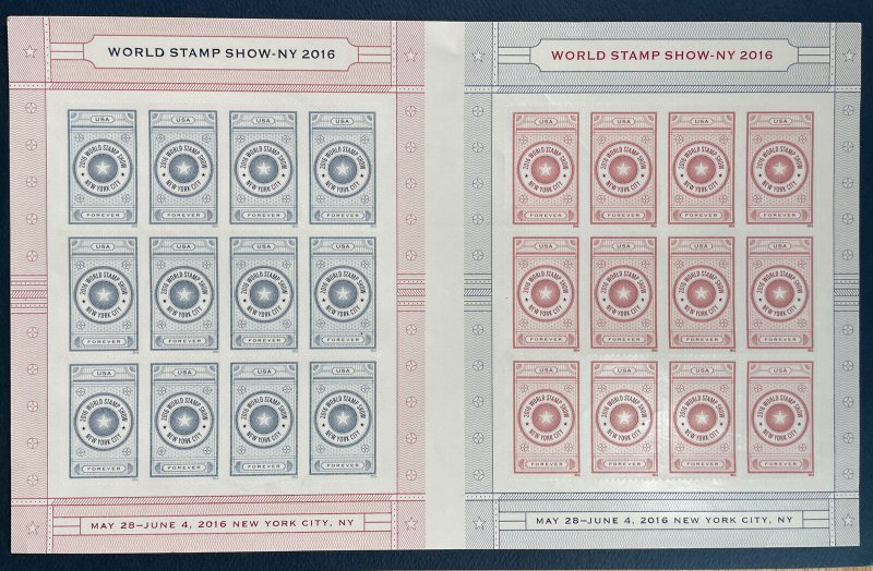 Scott 5062-5063 WORLD STAMP SHOW NYC Sheet of 24 US Forever Stamps MNH ...
