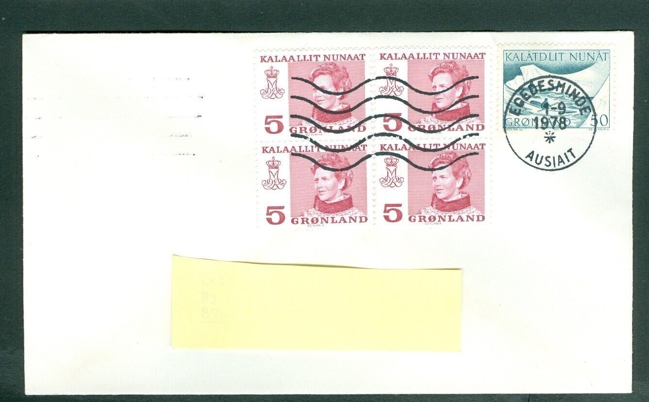 Greenland. Cover 1978. 4-Block. Scott # 86 + 78. Egedesminde. Engr ...