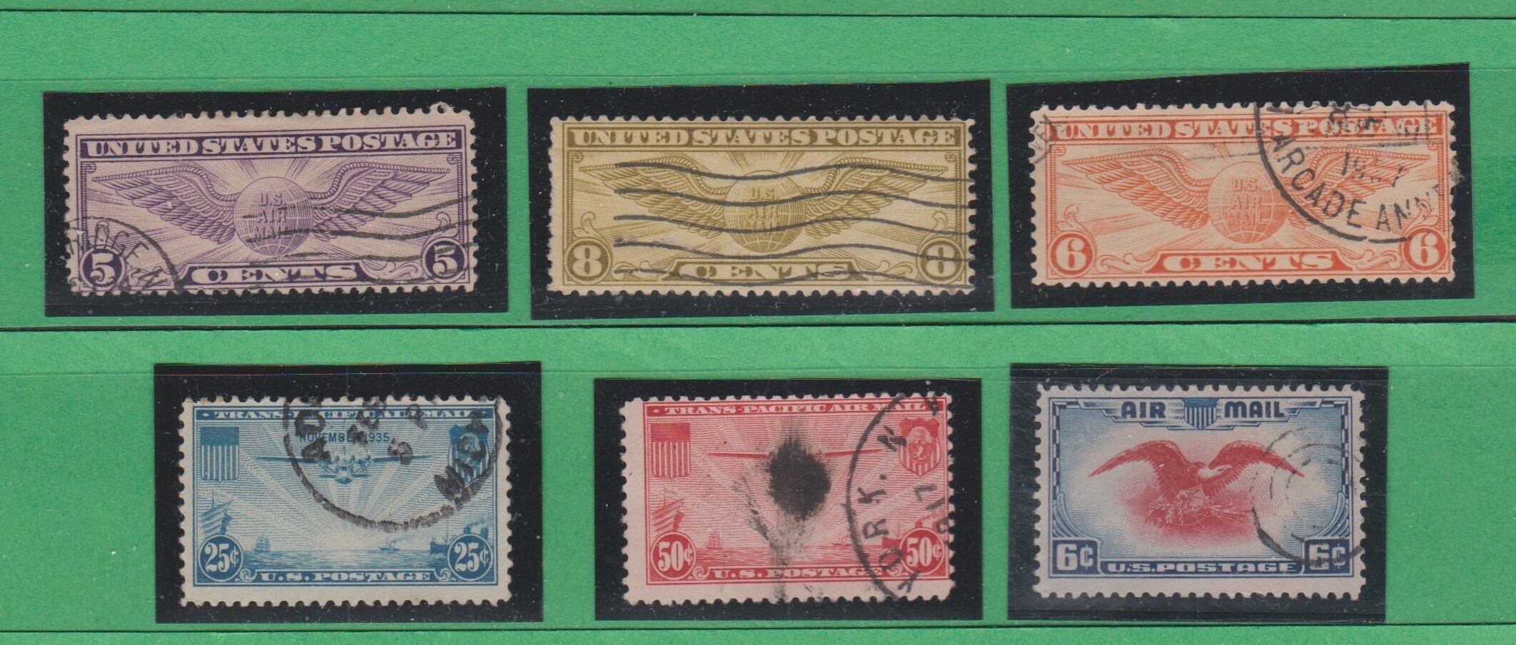 U.S. of America Postal Stamps #C12,C17,C19,C20,C22,C23 | United States ...