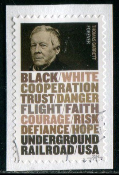 5835 US (68c) Underground Railroad - Thomas Garrett SA, used on paper ...