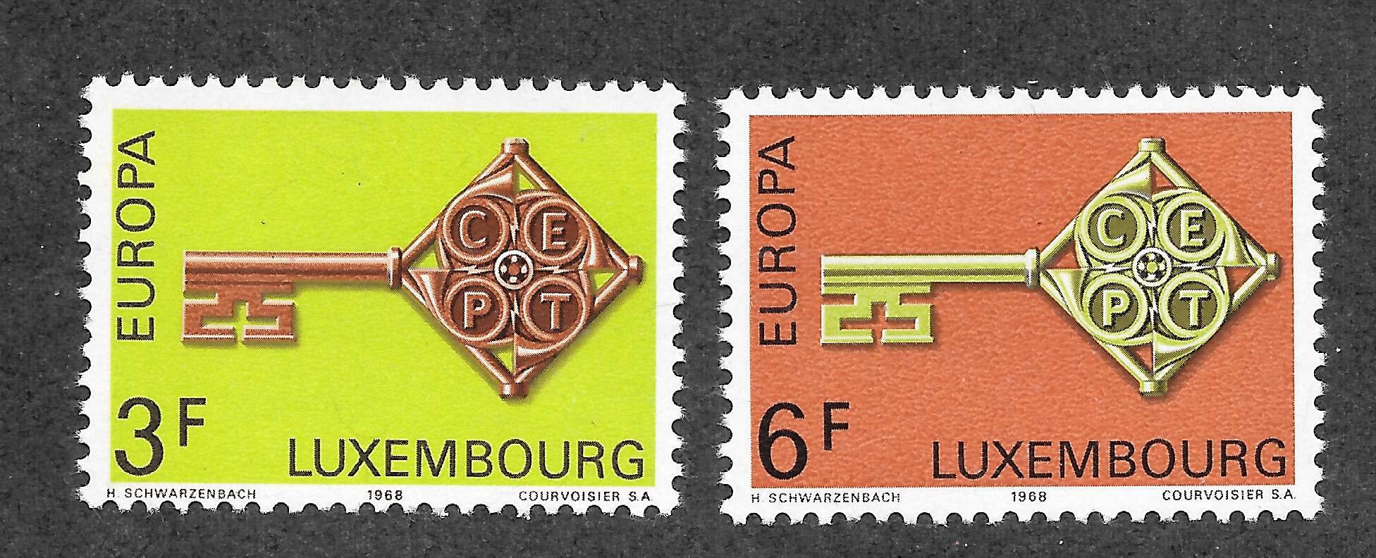 Luxembourg Scott 466-67 MNHOG - 1968 EUROPA Issue - SCV $0.80 | Europe ...