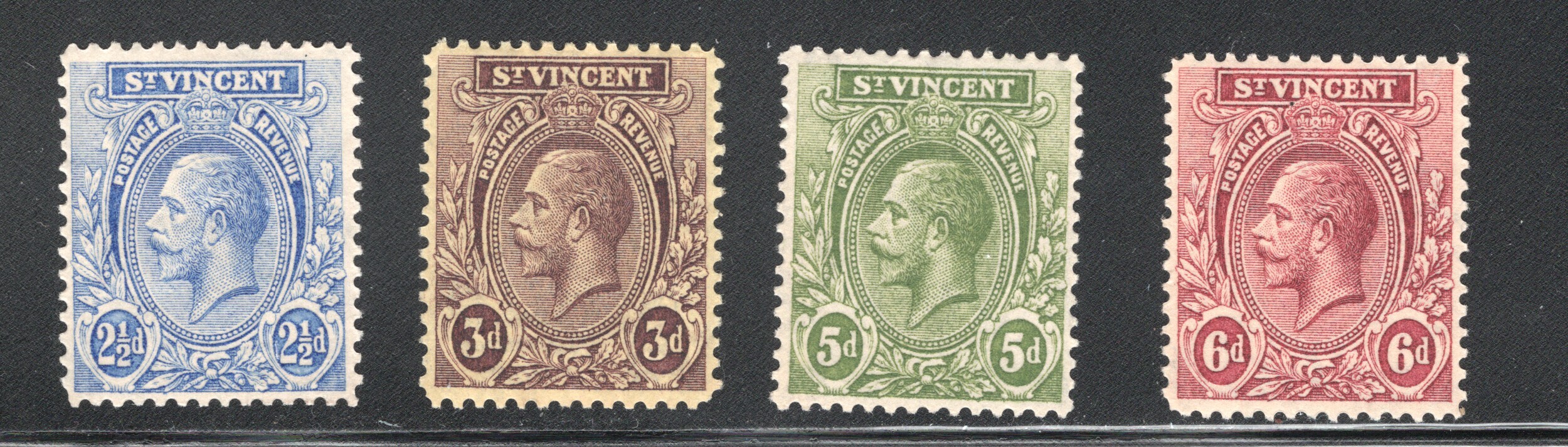 St. Vincent, Scott #122,124,126,127 VF, Unused, OG, CV $5.55 ...