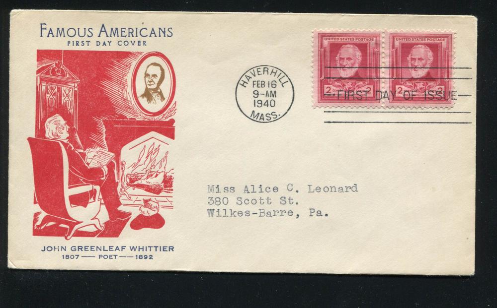 US 865 ADDR John Whittier Famous American Fidelity | United States ...