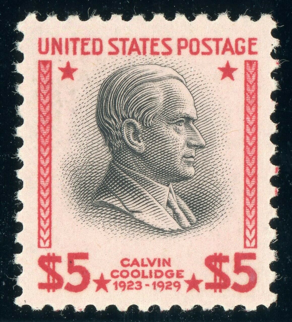 US Stamp #834 Calvin Coolidge $5.00 - PSE Cert VF-XF 85- Mint OGNH- SMQ ...