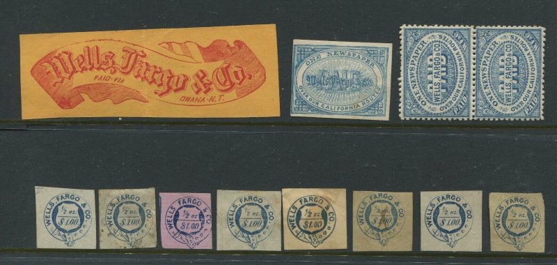115+ Wells, Fargo and CO. Reference LOT With Many Better Forgery Stamps ...