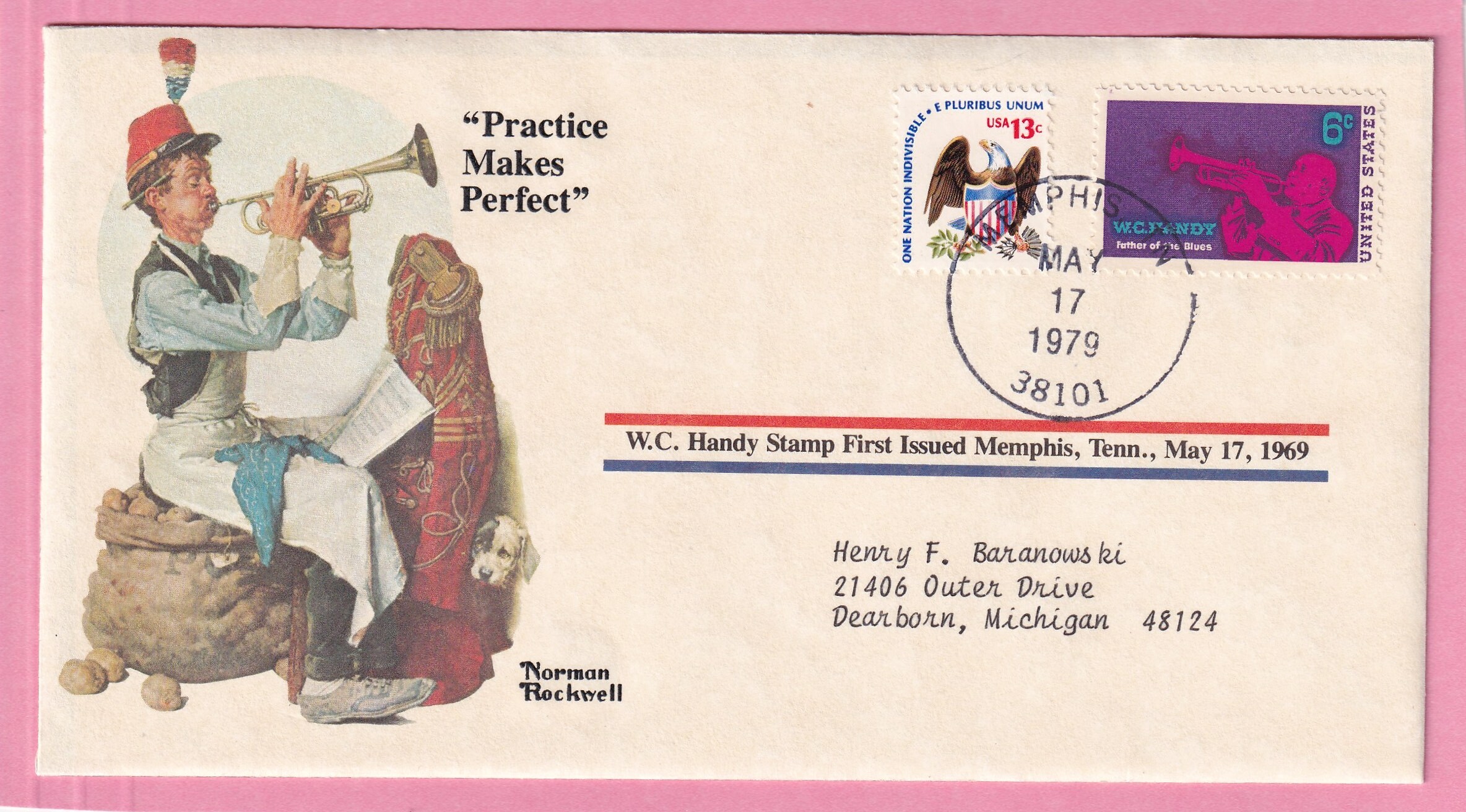 1979 Practice Makes Perfect Norman Rockwell Souvenir Cover | United ...