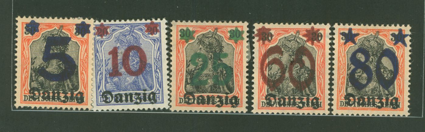 Danzig #19-23 Single (Complete Set) | Europe - Germany & Colonies ...