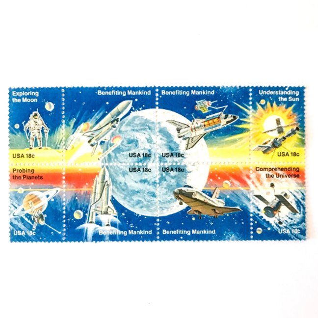 Benefiting Mankind set 8 x 18 cent UNused US Postage Stamps - Space ...