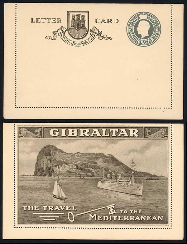 Gibraltar HG1 KGV 2d Letter Card Mint | Europe - Gibraltar, Stamp ...