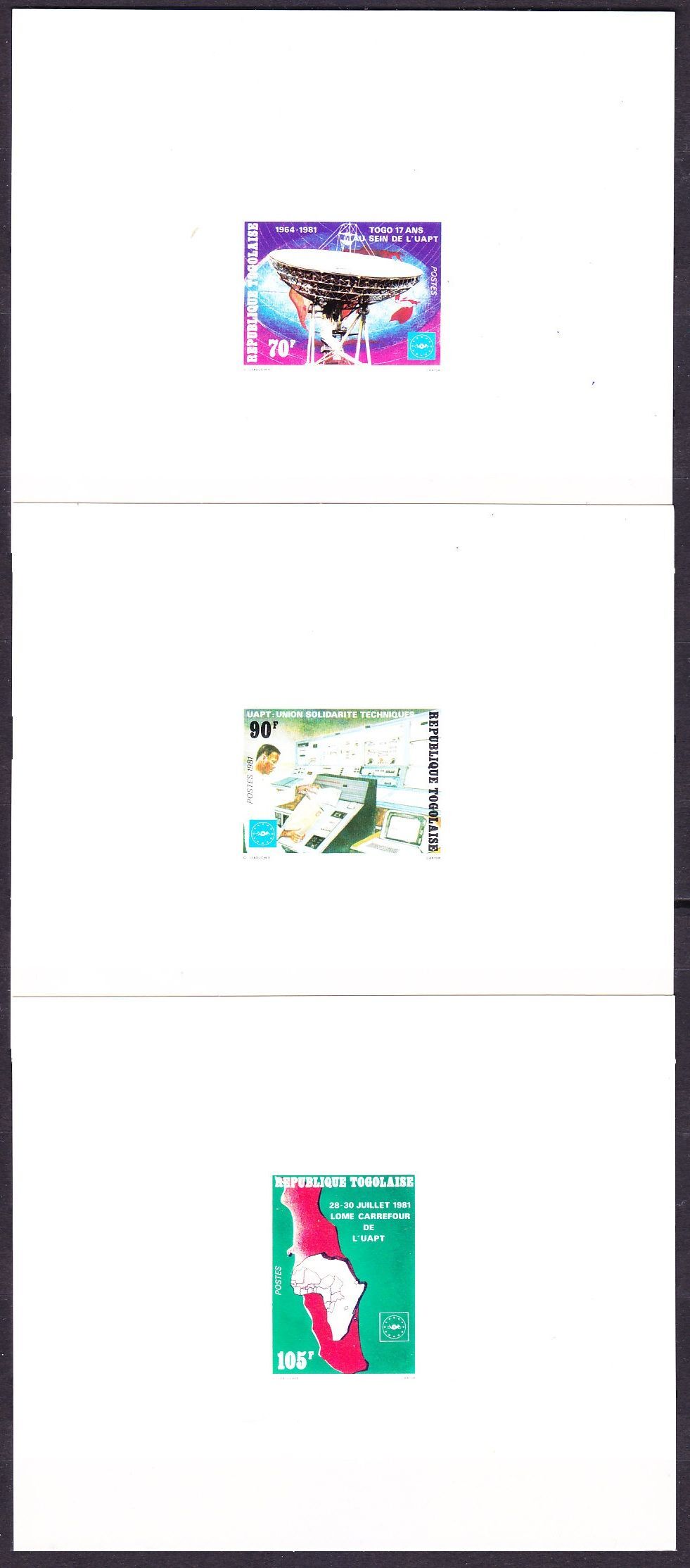 1981 Togo 1556b/Bb-1557b/Bb carton Satellite Dish - Communication 50,00 ...