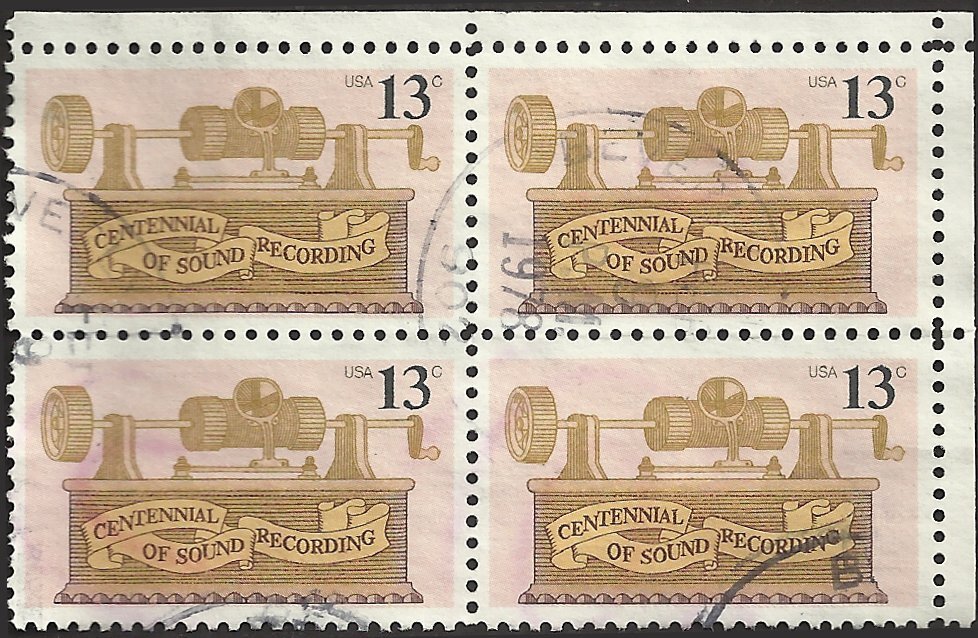 # 1705 Used Block Sound Recording | United States, General Issue Stamp ...