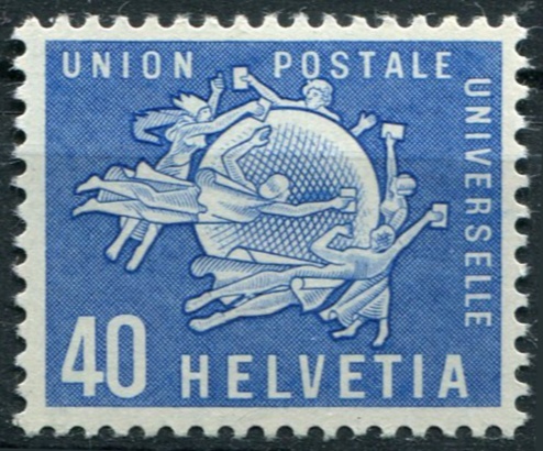 Switzerland Sc#9O6 MH/Unused, 40c bl, U.P.U. (Universal Postal Union ...