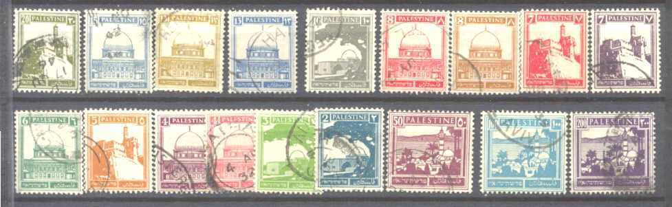 Palestine 63-81/ 18 used values SCV18.95 | Middle East - Palestinian ...