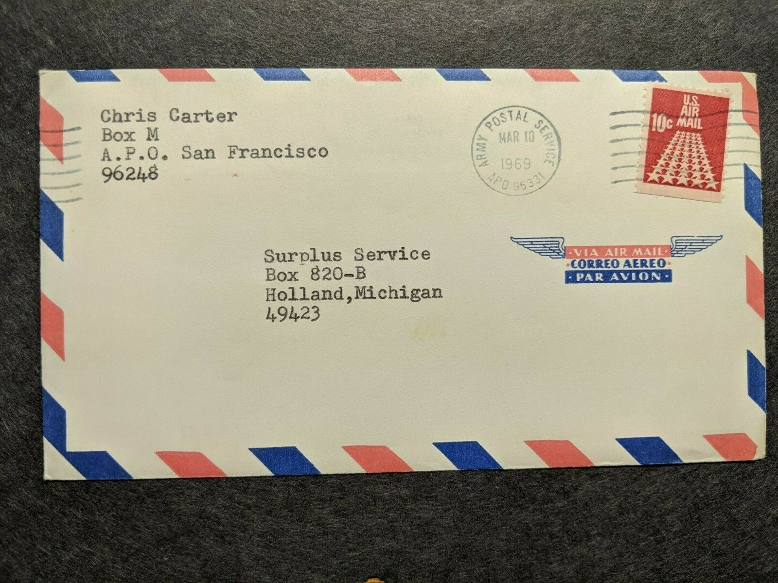 APO 96248 Machinato, OKINAWA VIETNAM WAR 1969 Army Cover APO 96331 ...