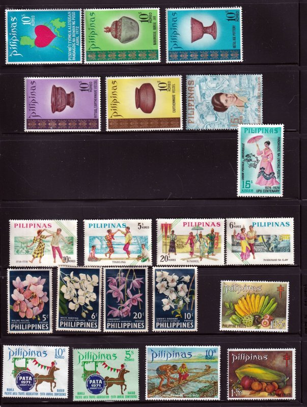 Philippines 1971-1974 - Group of 44 stamps Mint no Gum | Asia ...