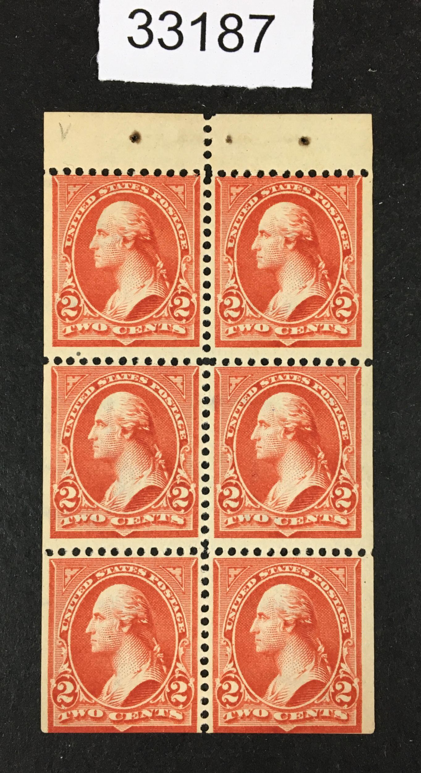 US Stamps # 279bk Mint OG H Booklet Pane $500 LOT #33187 | United ...