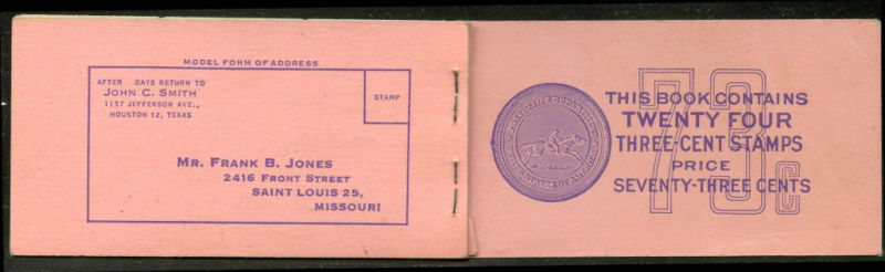 #Bk104 Unexploded Booklet Bm4406 | United States, Booklets Stamp / HipStamp