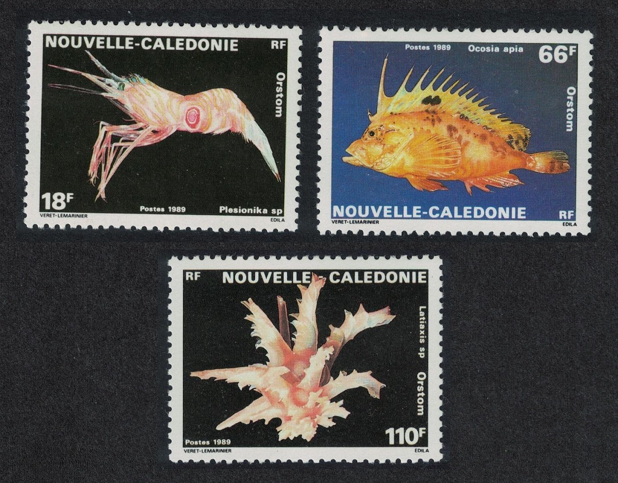 New Caledonia Shrimp Fish Anemone Marine Life 3v 1989 MNH SG#857-859 ...