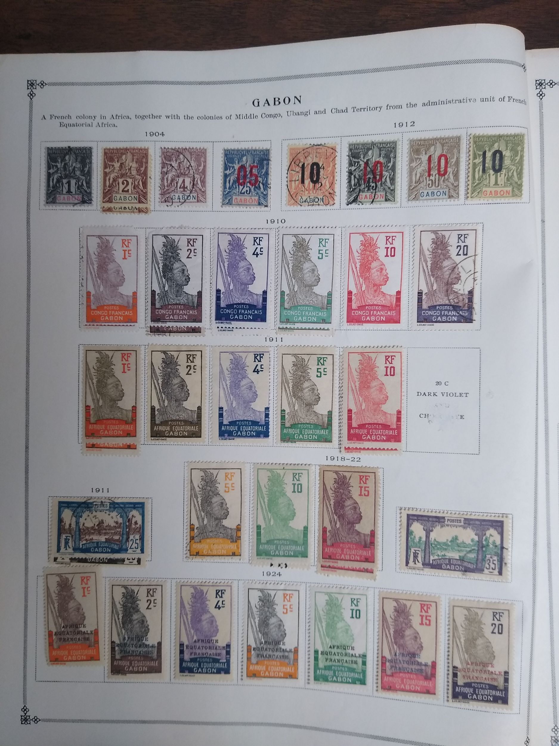 collection on pages Gabon to 1933 HU: SMOKY!! CV $125 | Africa - Gabon ...