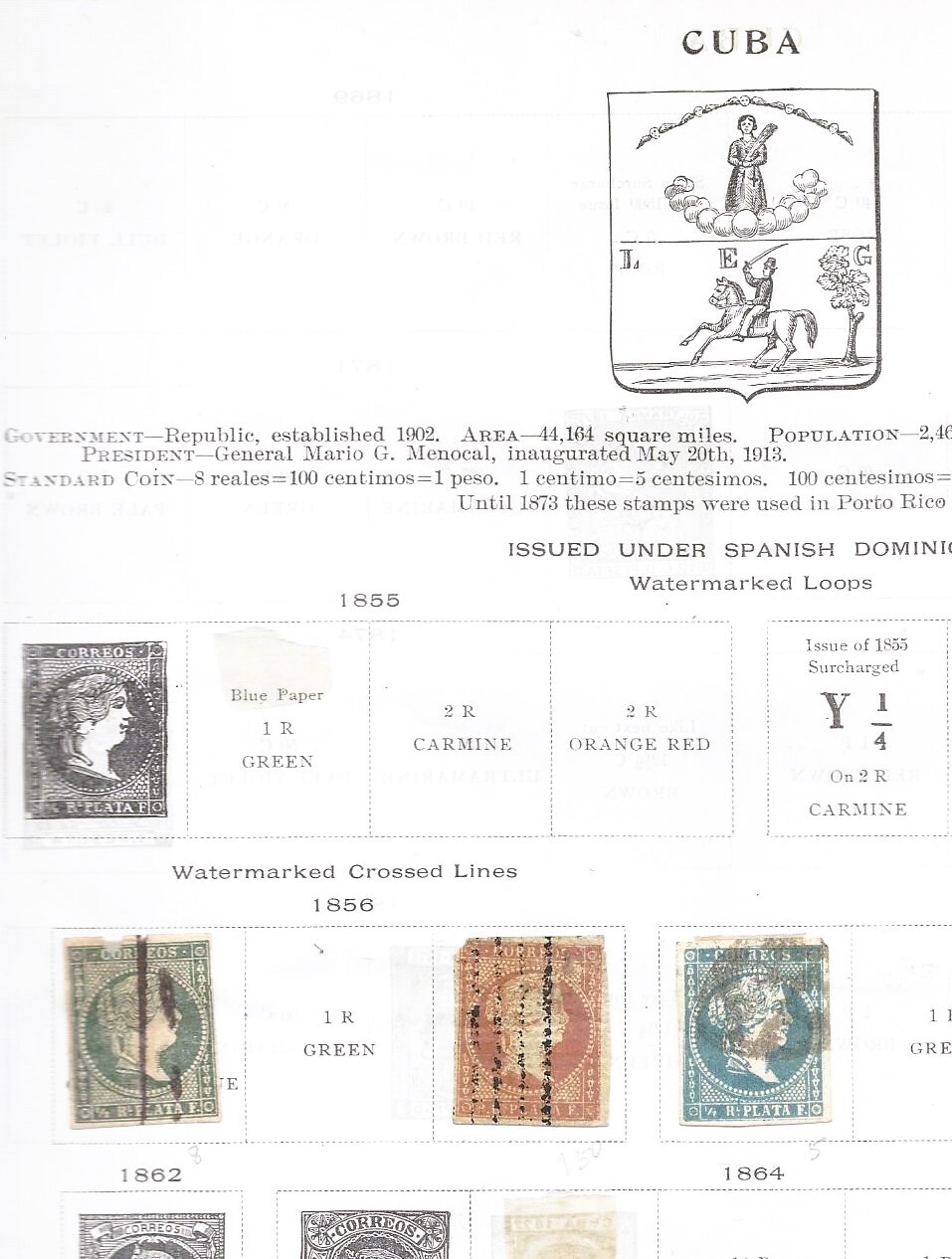 Cuba 5ea Album Sheets Contain 1800s stamps - Scans | United States ...