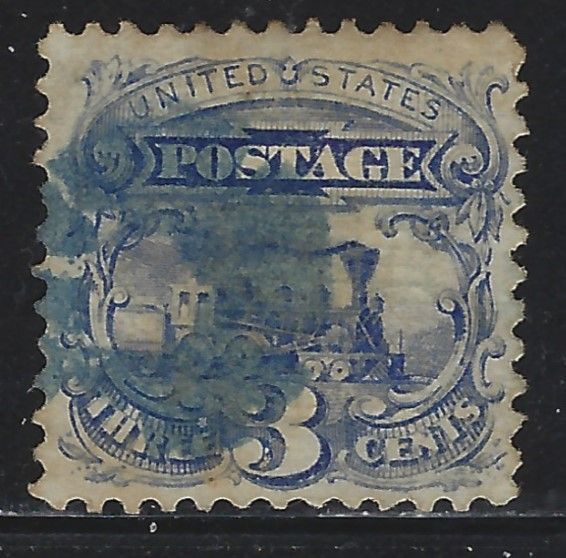 Scott # 114 Lot D831 3c Locomotive blue fancy cancel Used | United ...