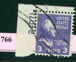 PKStamps - USA - 807 - Used - Plate Number Single #21-766 | United ...