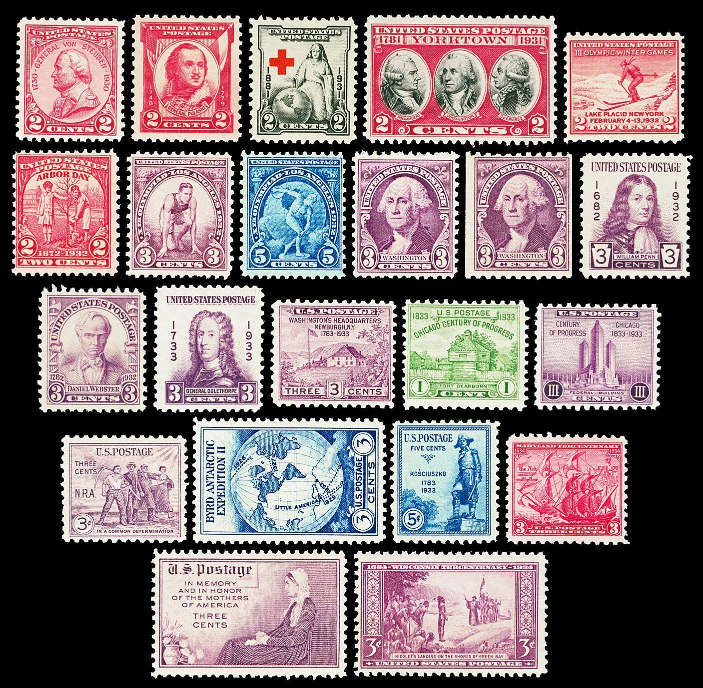 Scott 689-690,702-703,716-720,722,724-729,732-734,736-739 All Mint NH ...