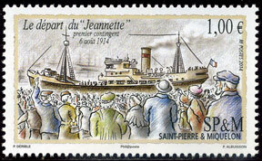 Scott #1005 Old Steam Ship MNH | Europe - St. Pierre and Miquelon ...