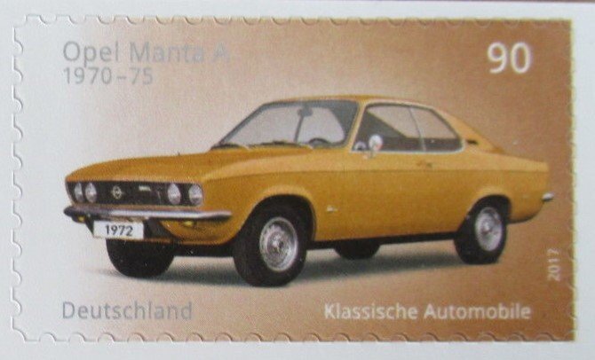 Germany 2017,Sc#2965-6 MNH, Classic German Cars: VW Golf1, Opel Manta A ...