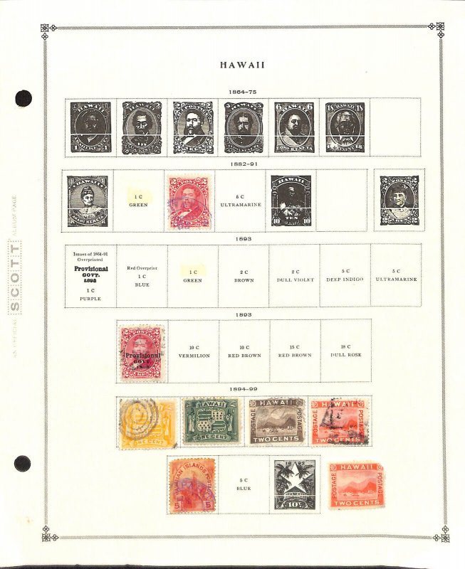 Hawaii Stamp Collection on Scott International Page 1864-1899 (AB ...
