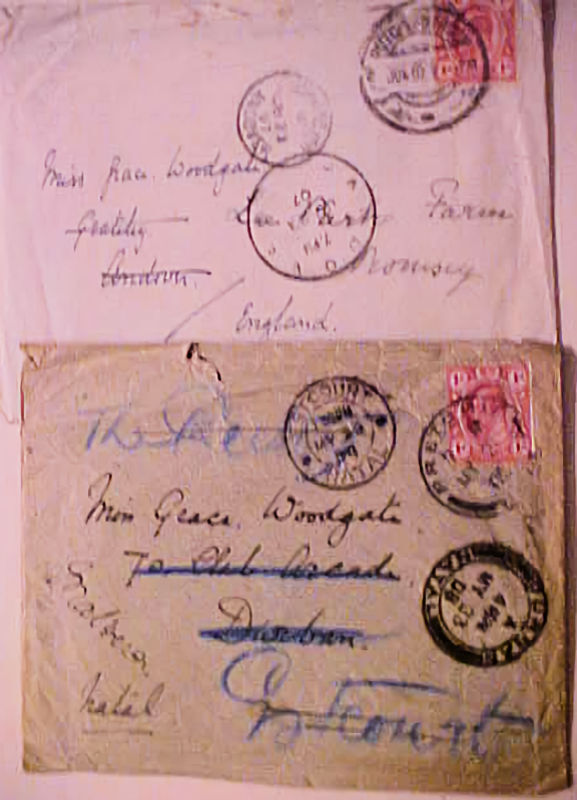 Transvaal Letters Pretoria Durban 1908 Forwarded B/S Estcourt Also 1907 ...