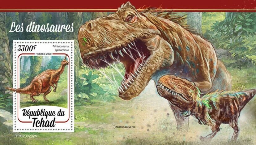 Chad Dinosaurs Stamps 2020 MNH Tsintaosaurus T-Rex Prehistoric Animals ...