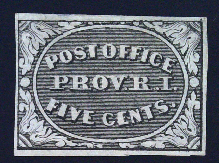 Scott #10X1 - 5c Postmaster Provisional Providence RI Black 1846 ...