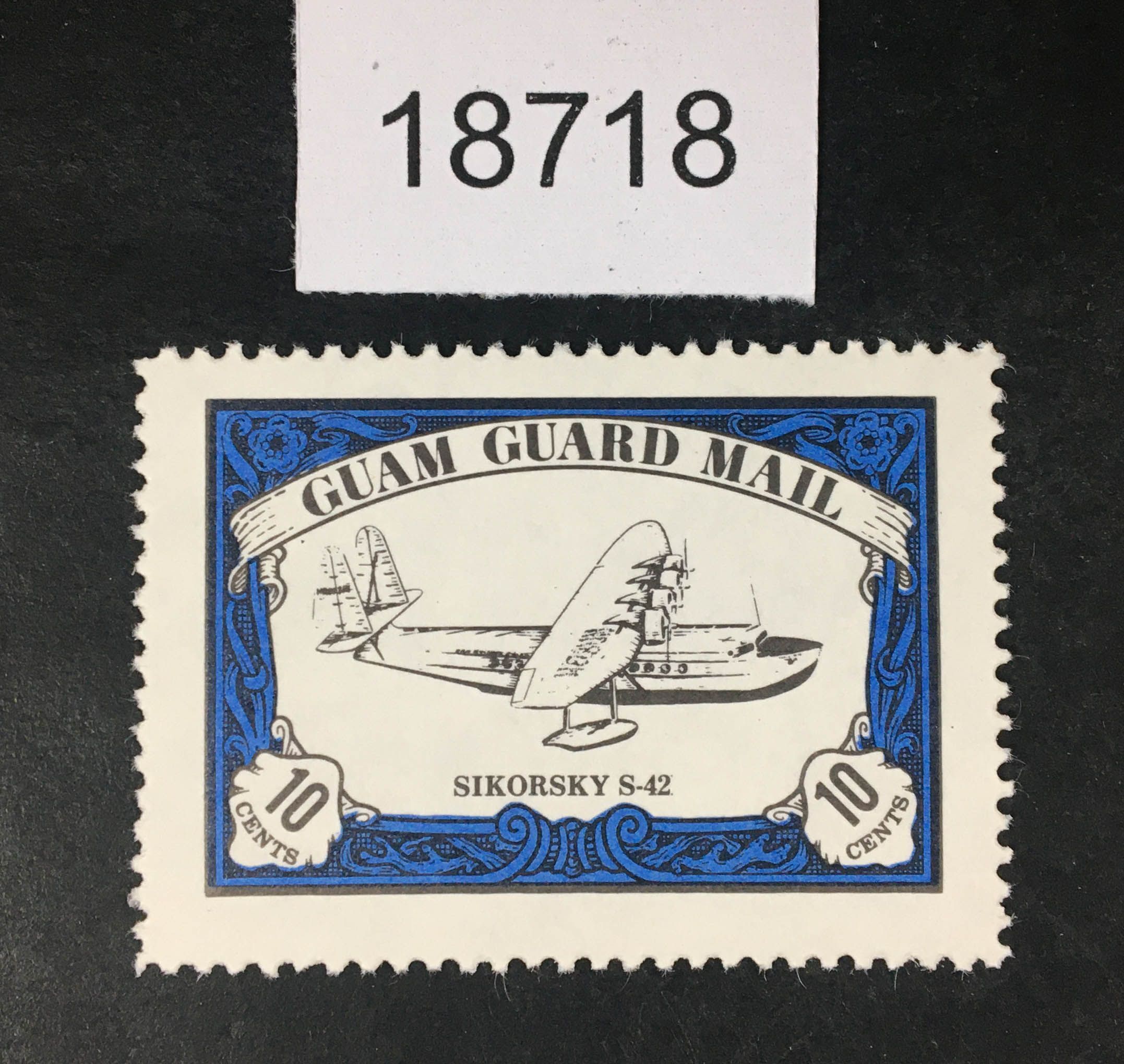 US Stamp Guam Guard Mail # 10c OCT 13 1980 Sikorsky S-42 Mint OG NH ...