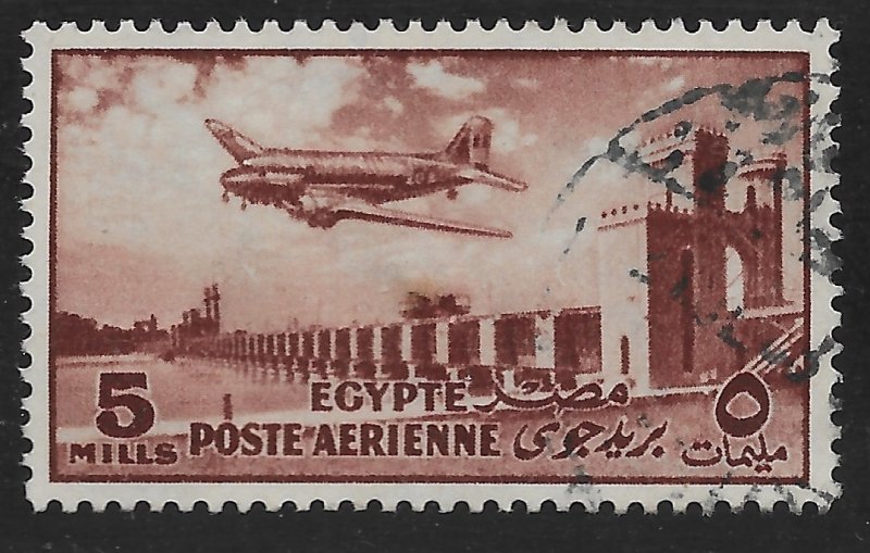 Egypt #C65 5m Delta Dam and Douglas DC-3 | Middle East - Egypt, Air ...
