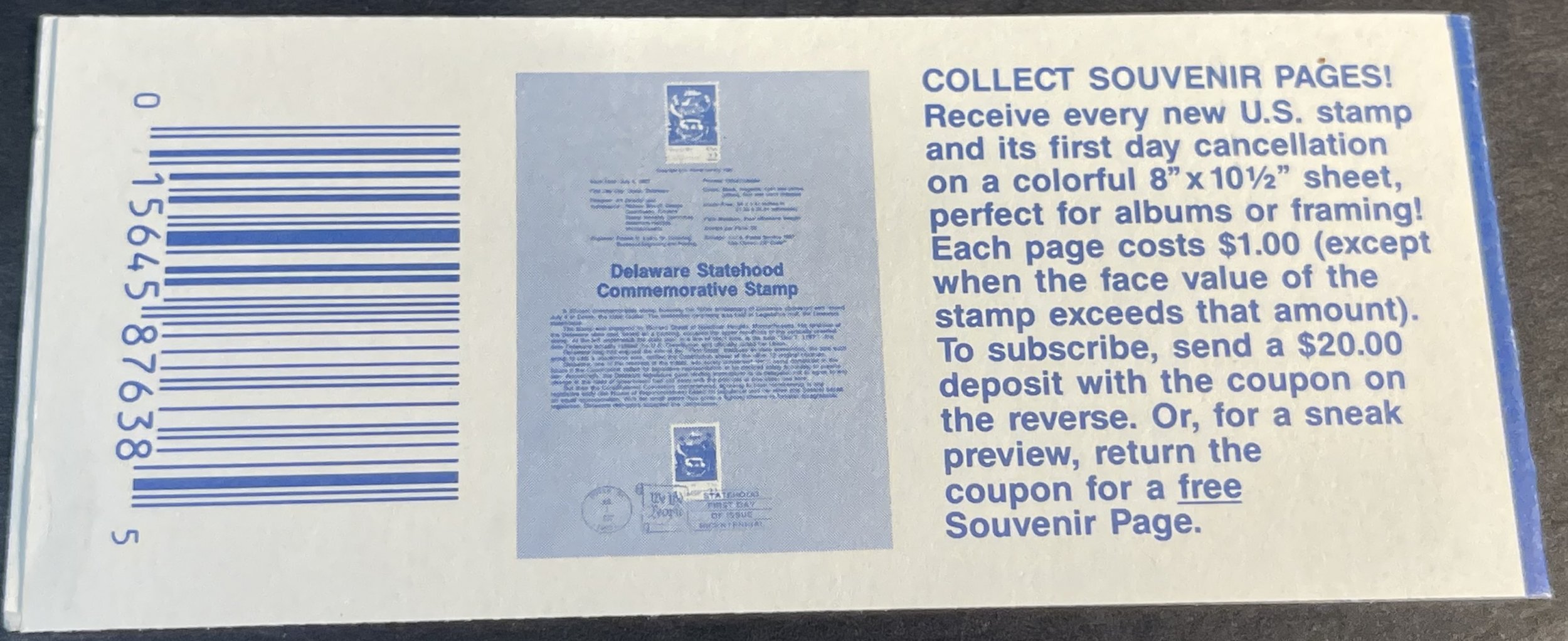 U.S.# Bk156-Mint/Never Hinged--Complete Booklet/Unexploded--1987 ...