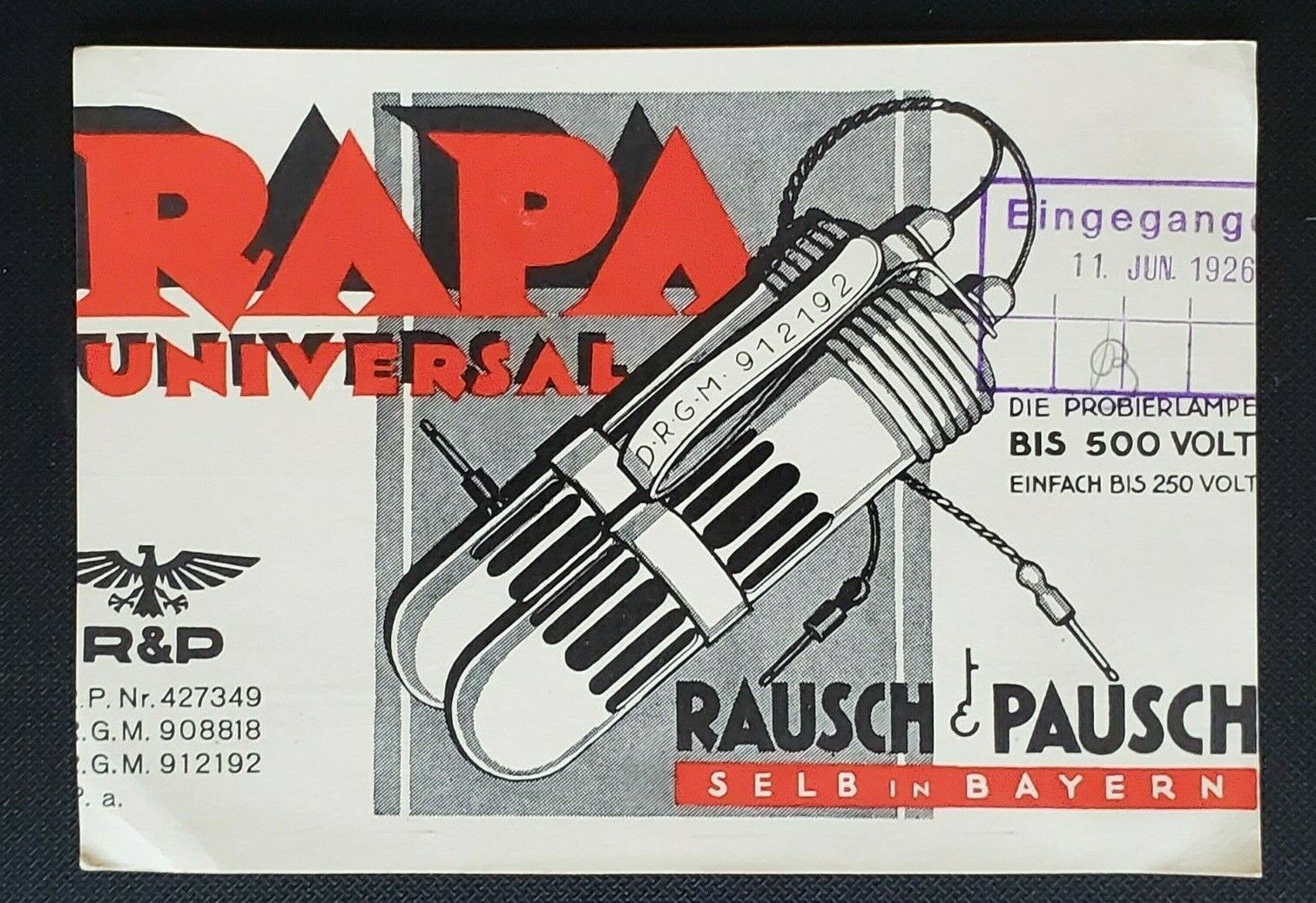 1926 Selb Germany RAPA Universal Rausch & Pausch Illustrated Radio ...