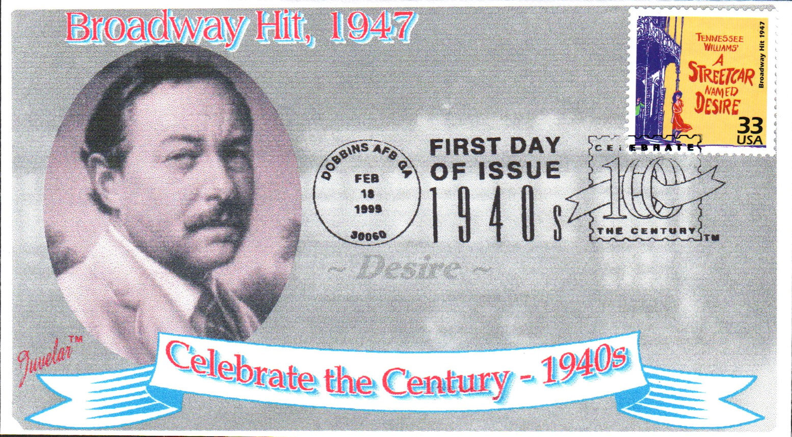 #3186n A Streetcar Named Desire Juvelar FDC | United States, General ...