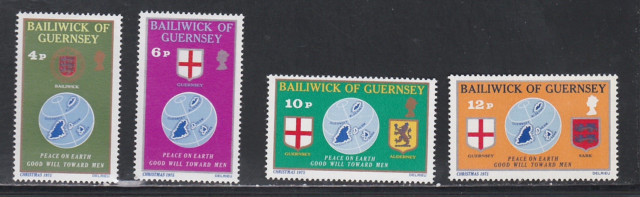 Guernsey # 127-130, Flags & Coats of Arms. Mint LH | Europe - Channel ...