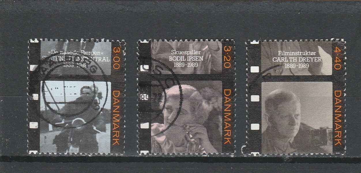 Denmark Scott# 877-879 Used (1989 Danish Film Office) | Europe ...