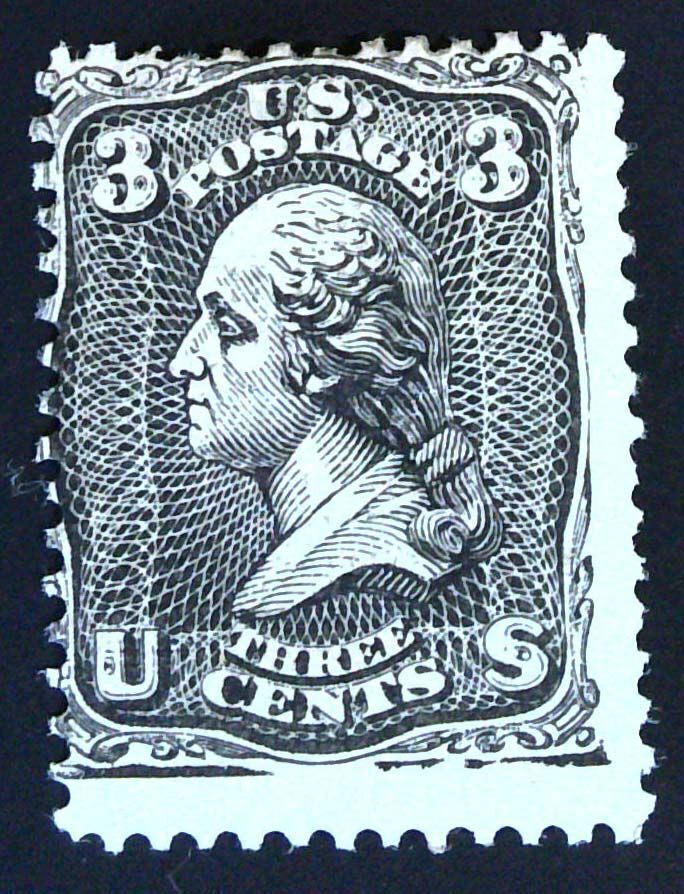 Scott #79-E25m - 3c Black - HR - Lithographic Essay - Grill Points Up ...