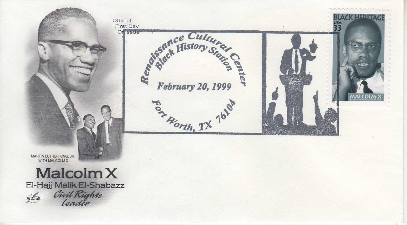 1999 USA Malcolm X (Scott 3273) Fort Worth TX Pictorial Artcraft ...