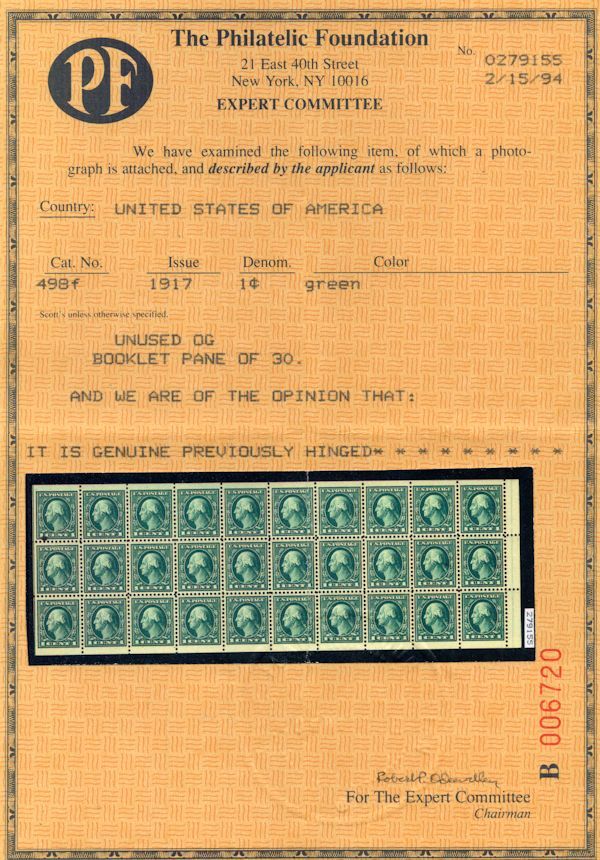 498f SUPERB OG VLH, w/PF (02/94) CERT, one of..MORE.. gg2640 | United ...