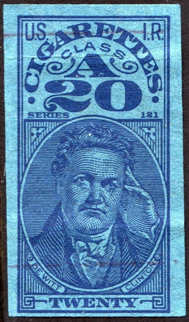 TA317b Cigarette Revenue Stamp: 20 Class A Cigarettes (1951) Used ...