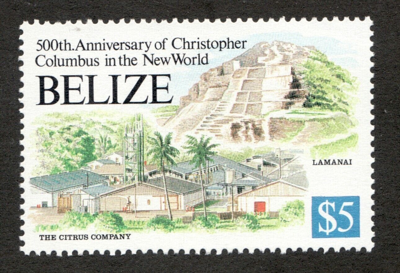 1992 Belize Sc# 998 - $5 500th Anniv. of Columbus in the New World - MH ...